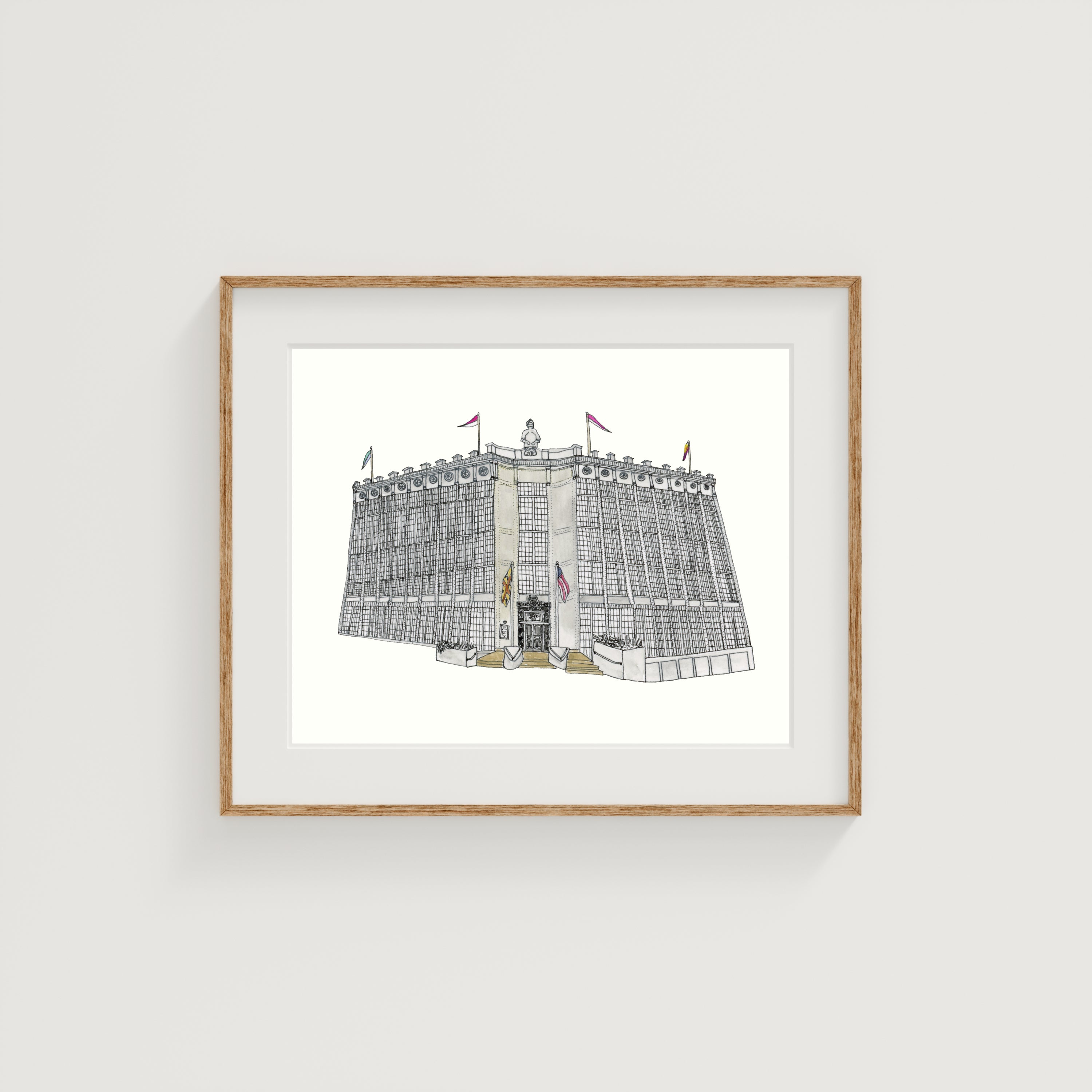 Higgins Armory Art Print | Worcester | Watercolor and Ink – Sarah ...