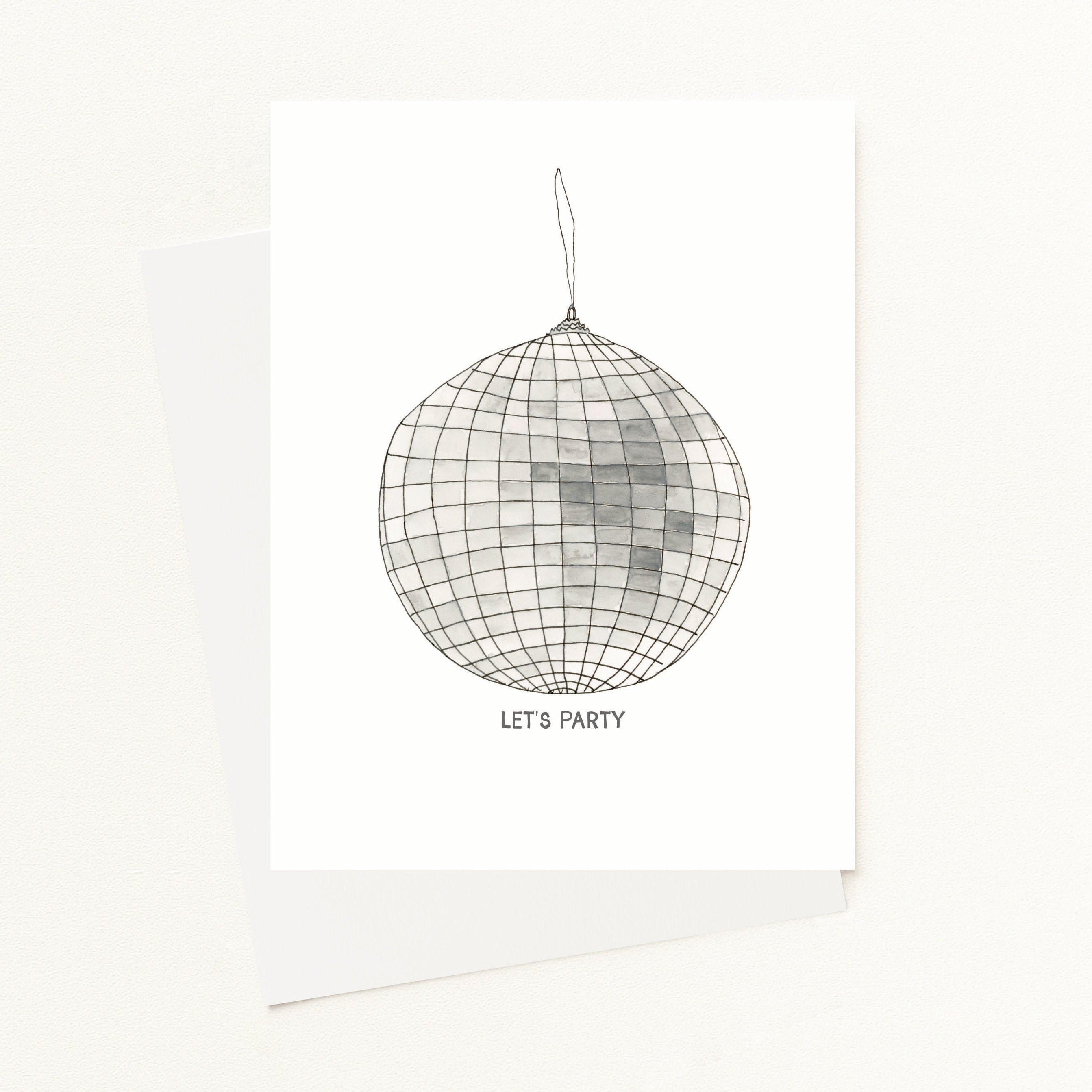 Disco Ball "Let's Party" Greeting Card – Sarah Wormann Art