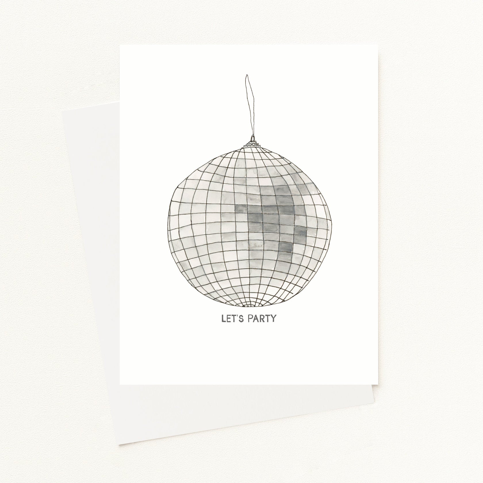 Disco Ball "Let's Party" Greeting Card – Sarah Wormann Art