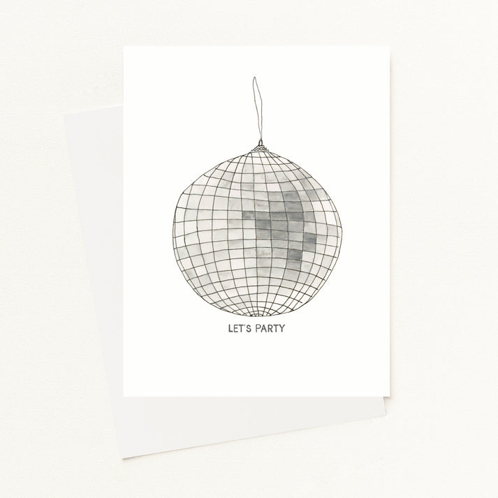 Disco Ball "Let's Party" Greeting Card – Sarah Wormann Art